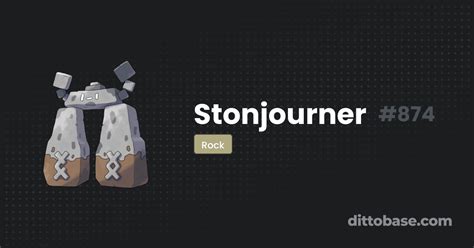 Stonjourner Dittobase Pokédex