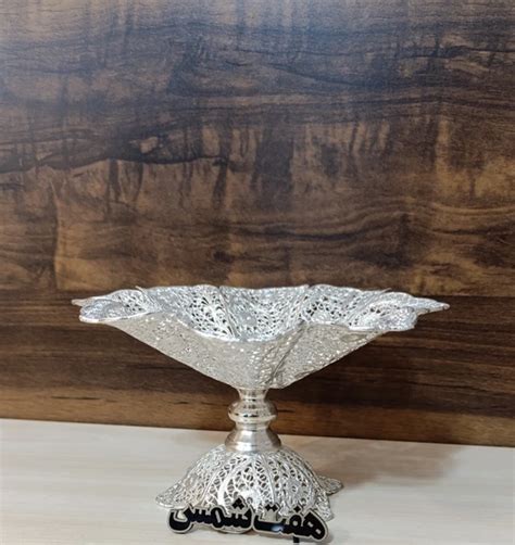 خرید و قیمت شیرینی خوری ملیله کاری ۸پر کوچک قل دار صنایع دستی