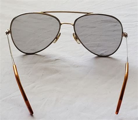Vintage Aviator Sunglasses Made In Taiwan Metal Gol Gem
