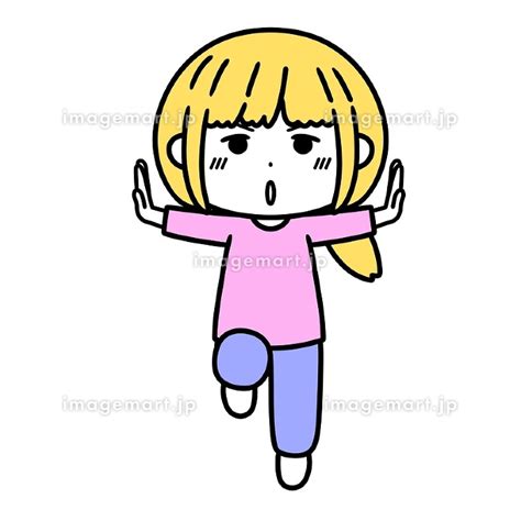 片足で立つ女性のイラスト 235902835 イメージマート