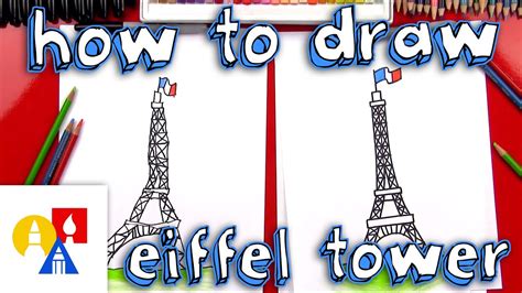 Simple Cute Eiffel Tower Drawing Rectangle Circle