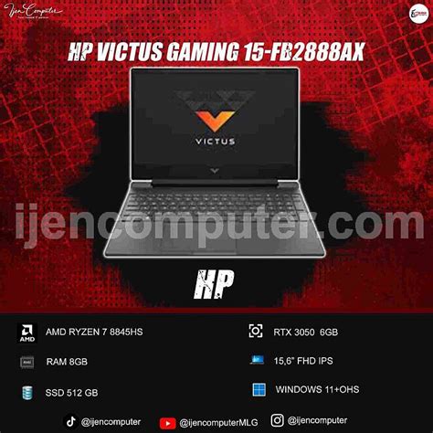 Notebook Hp Hp Victus Gaming Hp Victus Gaming Fb Ax Toko Laptop Dan Komputer