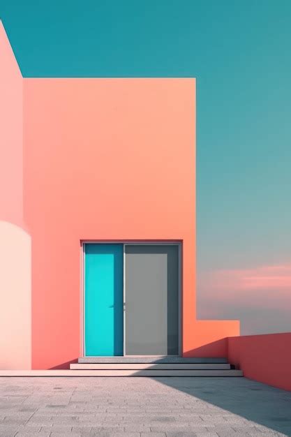 Premium Photo Candy Color Architecture Vivid Color Architecture