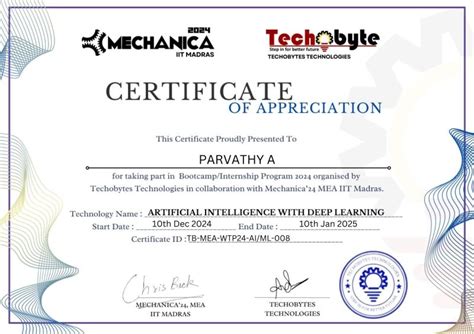 i have successfully completed an internship conducted by techbytes in collaboration with iit