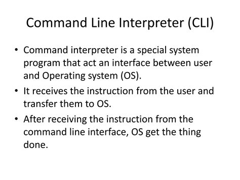 Command Line Interpreter Ppt