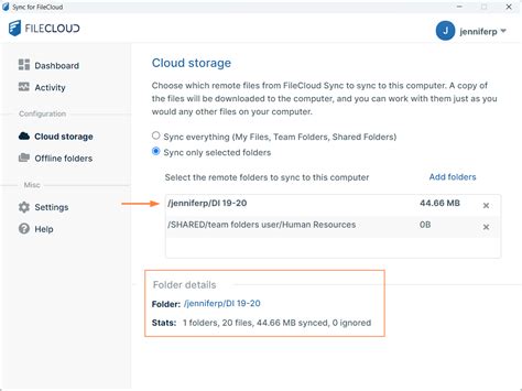 Cloud Storage Selective Folder Sync Filecloud Docs Online