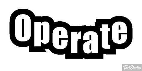 operate word animated logo designs