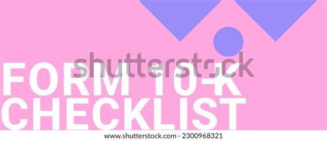 Form 10k Checklist Document Filed Sec Stock Vector Royalty Free