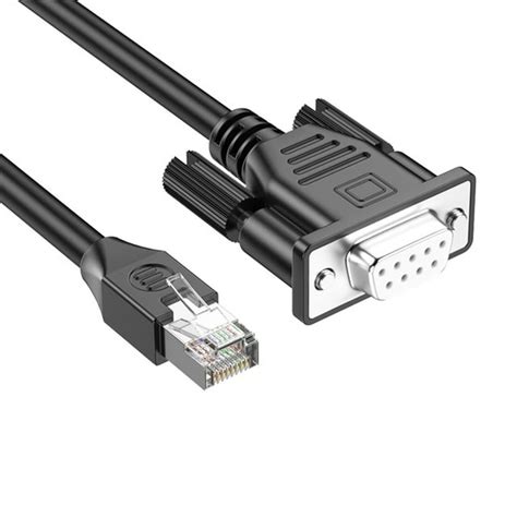 Aooower Rj45 To Db9 Rs232 Debugging Cable Male To Female Male Extension Cord Wire For Routers