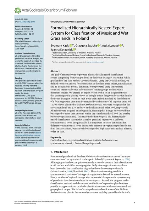 Pdf Formalized Hierarchically Nested Expert System For Classification