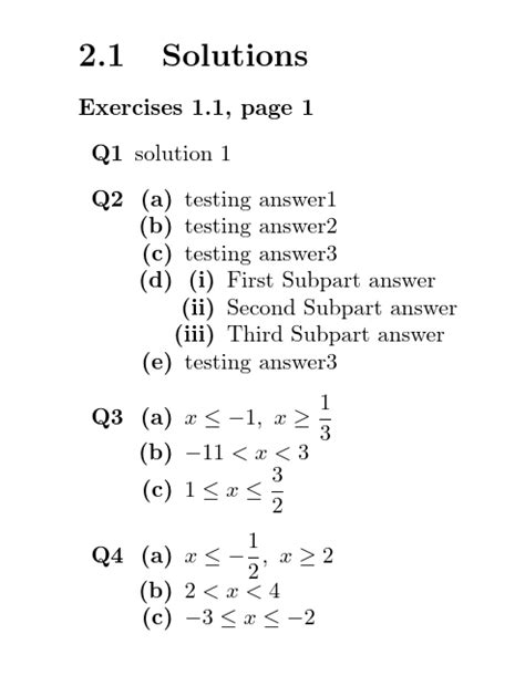 Cross Referencing Nested List Question And Answers For A Maths Book