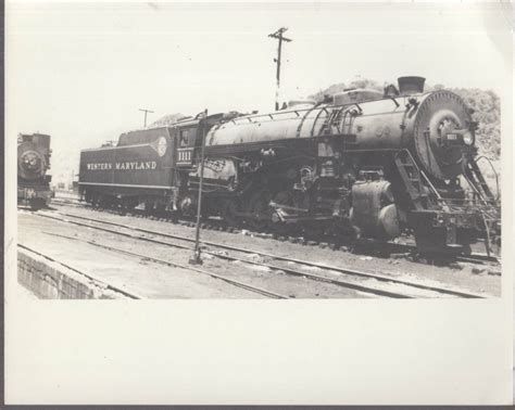 Western Maryland Rr 2 8 0 1111 Steam Locomotive Photo Ridgeley Wv 1950
