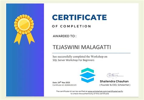 Sql Database Learning Certification Professionalgrowth Scholarhat Tejaswini Malagatti