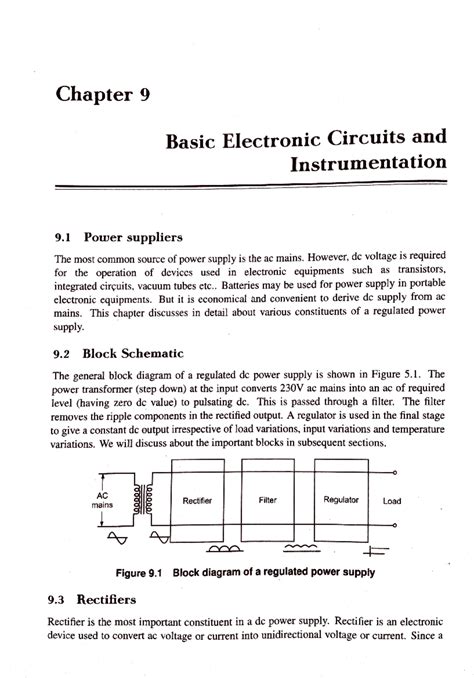 Basic Electronic Circuits And Instrumentation Est 130 B Chapter 9
