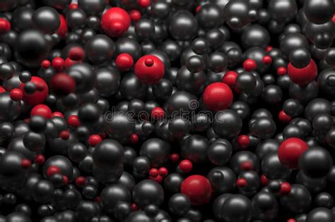 Dynamic Arrangement Of Black And Red Spheres Stock Illustration Illustration Of Color