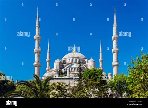 Sultan Ahmed Moschee Oder Blaue Moschee Sultanahmet Istanbul Türkei