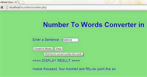 Free Programming Source Codes And Computer Programming Tutorials Number To Words Converter In Php