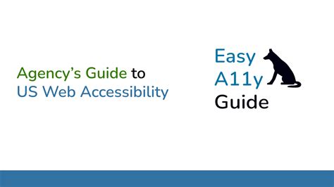 Agencys Guide To Us Web Accessibility Easy A11y Guide