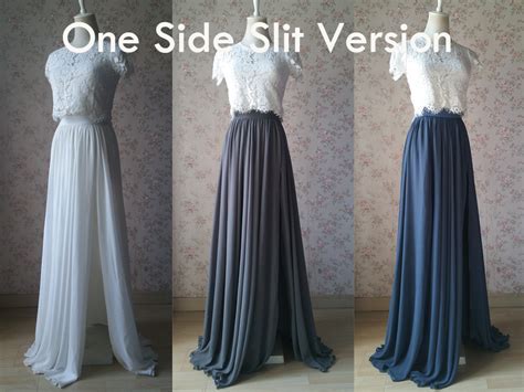 White Chiffon Maxi Skirt Full Long Chiffon White Wedding Skirt Plus