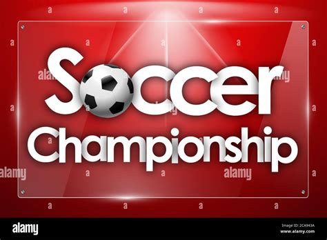 Soccer Championship Word In Colored Rectangles Background Stock Photo