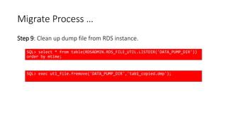 Migrate Oracle Database To Amazon RDS PPT