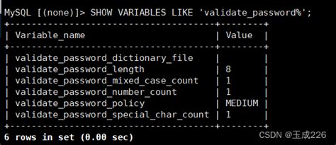 Mysql基础学习 Linux系统mysql 密码插件 Validatepassword安装
