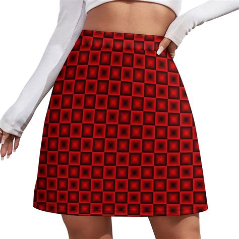 Black And White Plaid Skirt Woman Houndstooth Modern Mini Skirts Summer