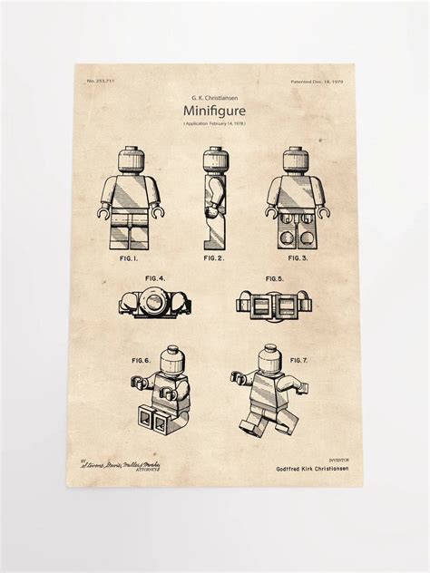 Lego Minifigure Patent Limited Edition Poster Spitbrix