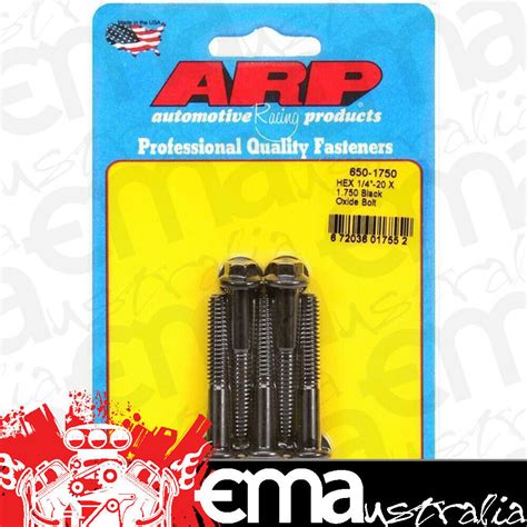 Arp 650 1750 14 20 X 1750 Hex Black Oxide Bolts Ebay Australia