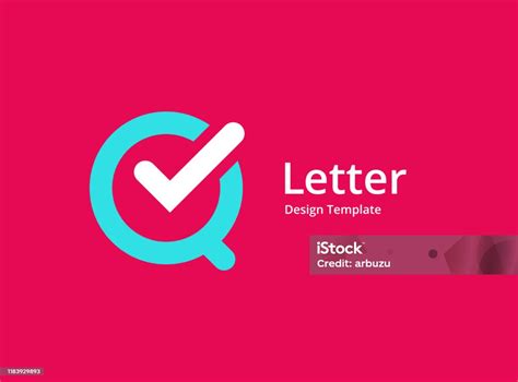 체크 마크 로고 아이콘 디자인의 Letter Q 로고에 대한 스톡 벡터 아트 및 기타 이미지 로고 알파벳 Q 확인표시