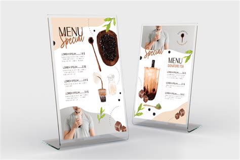 Bubble Tea Menu Template [ai Vector] Brandpacks