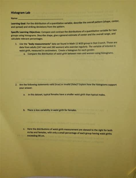 solved histogram lab name learning goal for the
