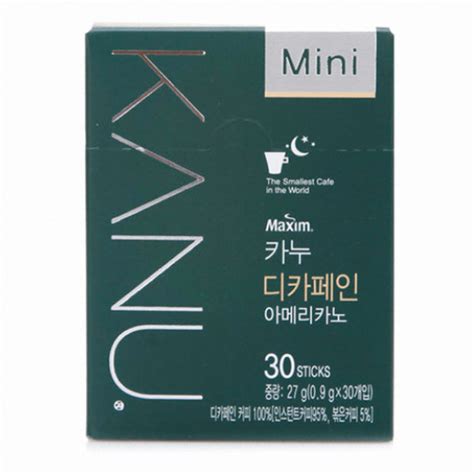 동서식품 카누 디카페인 아메리카노 미니 0 9g 30개입[6개] 에누리 가격비교