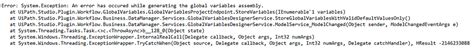 Issue With Creating Global Variables In UiPath Studio Studio UiPath