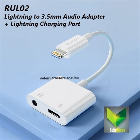 Robot Rul02 Lightning To 3 5mm Audio Headphone Adapter Iphone Ipad