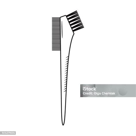 머리카락 염색을위한 브러시의 개요 낙서 벡터 일러스트 레이 션 검은색에 대한 스톡 벡터 아트 및 기타 이미지 검은색 낙서 드로잉 단일 객체 Istock