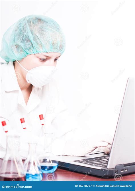 Woman In Chemistry Lab Stock Image Image Of Medicine 16778797