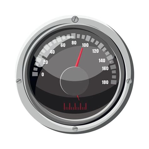 Round Speedometer Icon Cartoon Style 14523084 Vector Art At Vecteezy