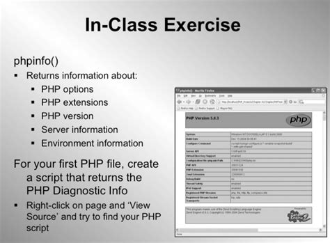In Class Exercise Phpinfo Returns Information Chegg