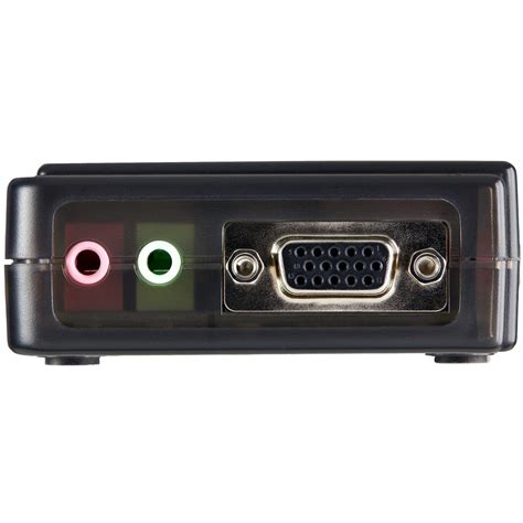 4 Port Black Usb Kvm Switch Kit With Cables And Audio 4