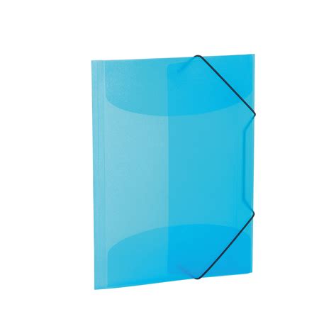 Elasticated Folder A4 Pp Translucent Light Blue 19506