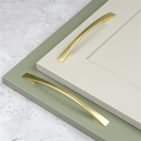 Brushed Brass Slim Bow Handles With 128mm Or 160mm Centres Handle And Home