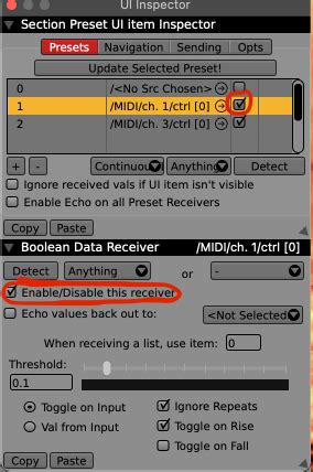 Toggling Enable Disable This Receiver With Another Data Source VDMX
