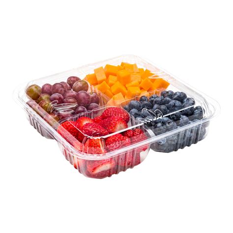 Thermo Tek Square Clear Plastic Serving Platter With Lid 4