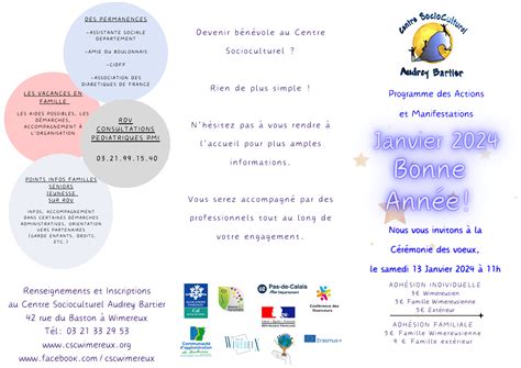 Le Centre Socioculturel Audrey Bartier De Wimereux Vous Pr Sente Sa