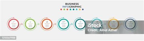 아이콘과 8 가지 옵션 또는 단계를 갖춘 최소한의 인포그래픽 디자인 비즈니스 템플릿 프로세스 다이어그램 프레젠테이션 워크플로 레이아웃 배너 플로우 차트 정보 그래프에 사용할