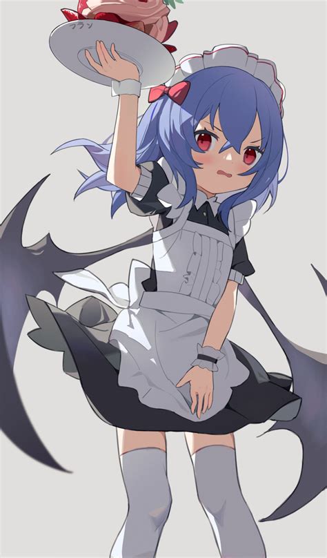 Safebooru 1girl Absurdres Alternate Costume Annoyed Apron Arm Up Bat
