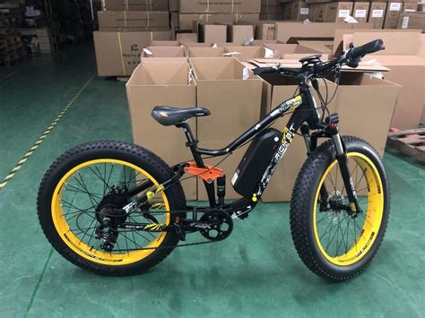 48v 26 Inch Fat Tire Mountain Bike Full Suspension Rich Bit Ebike Fat