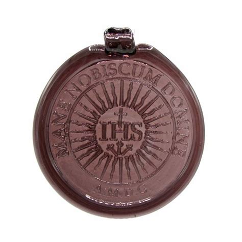 Hand Pressed Blue Glass Ave Maria Suncatcher