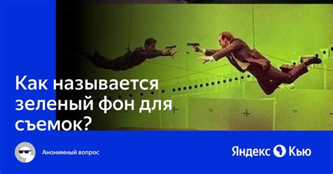 «Как называется зеленый фон для съемок?» — Яндекс Кью